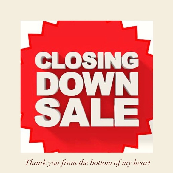Accessories | Bold Red Closing Down Sale Sign | Poshmark